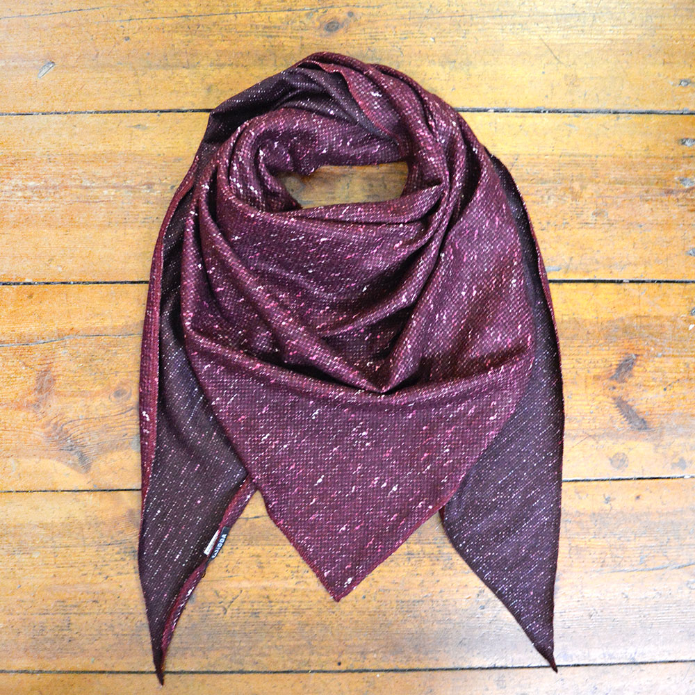 Tuch " Rote Liebe" rotes Dreieckstuch mit Wolle • WiDDA